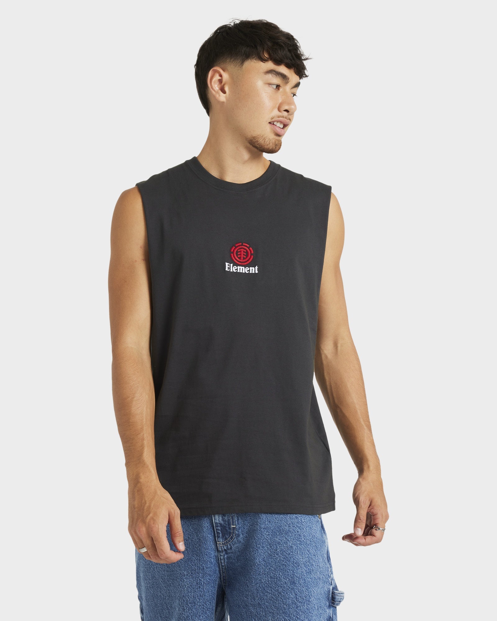 Mens Canyon Muscle Top - OFF BLACK / S | Element Brand